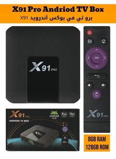 X91 Pro X91 Pro Android TV Box 8GB RAM + 128GB ROM 4K Ultra HD Android ...