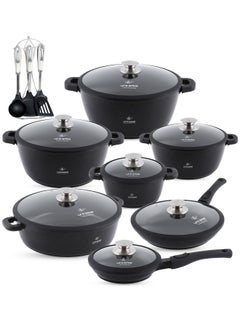 Life Smile Cookware Set 31 pieces -Pots and Pans set Granite Non Stick ...