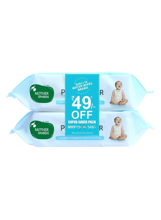Mother Sparsh 99% Pure Water Baby Wipes, Pack of 2x72, 144 Count | Best ...