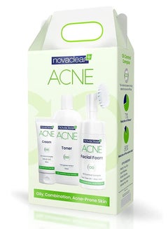 novaclear Acne Kit Facial Foam 100ml + Toner 150ml + Cream 40ml UAE ...
