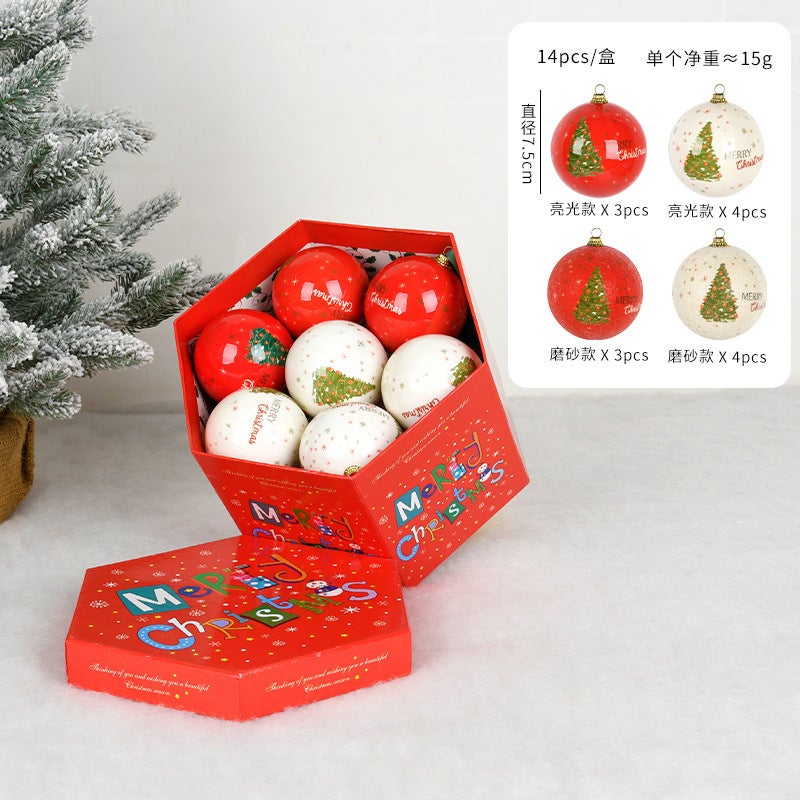 Generic Christmas Decorative Ball Retro Elk Snowflake Paper Sticker ...