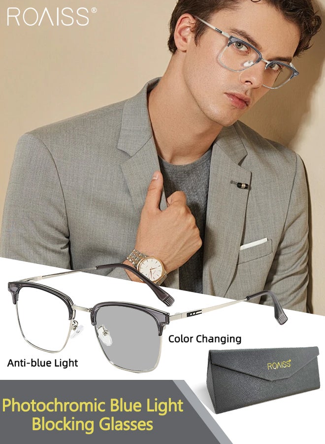 roaiss Men's Blue Light Blocking Sunglasses Anti UV and Glare Blue ...