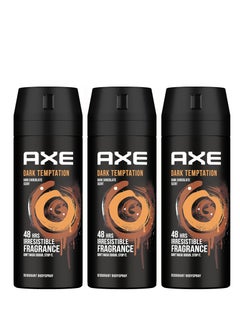 Axe Axe Pack Of 3 deodorant body spray Dark Temptation 150ml KSA ...