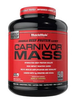MUSCLEMEDS Carnivor Mass Beef Protein Gainer - Vanilla Caramel - (2.6 ...