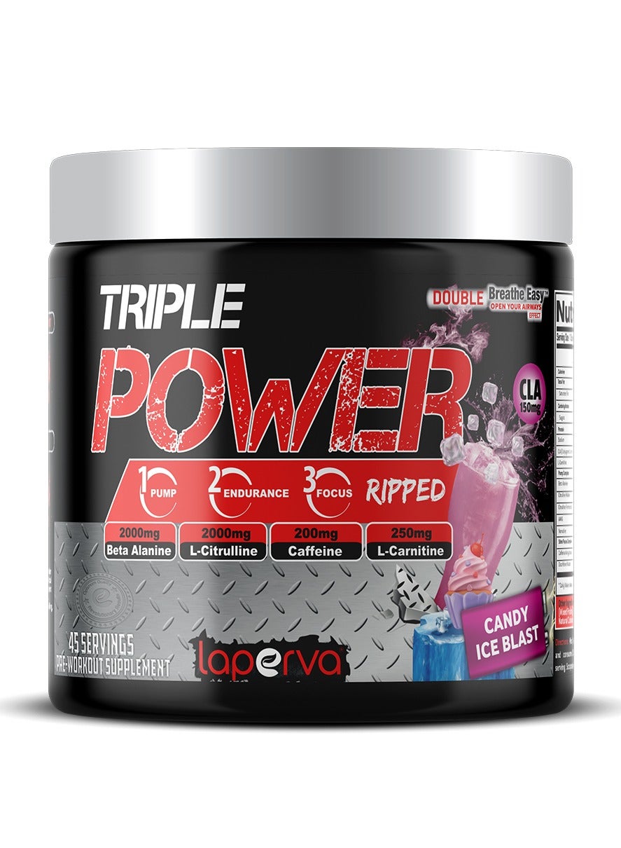 Laperva LAPERVA PRE-WORKOUT RIPPED CANDY ICE BLAST 315 GM-45 SERVINGS ...