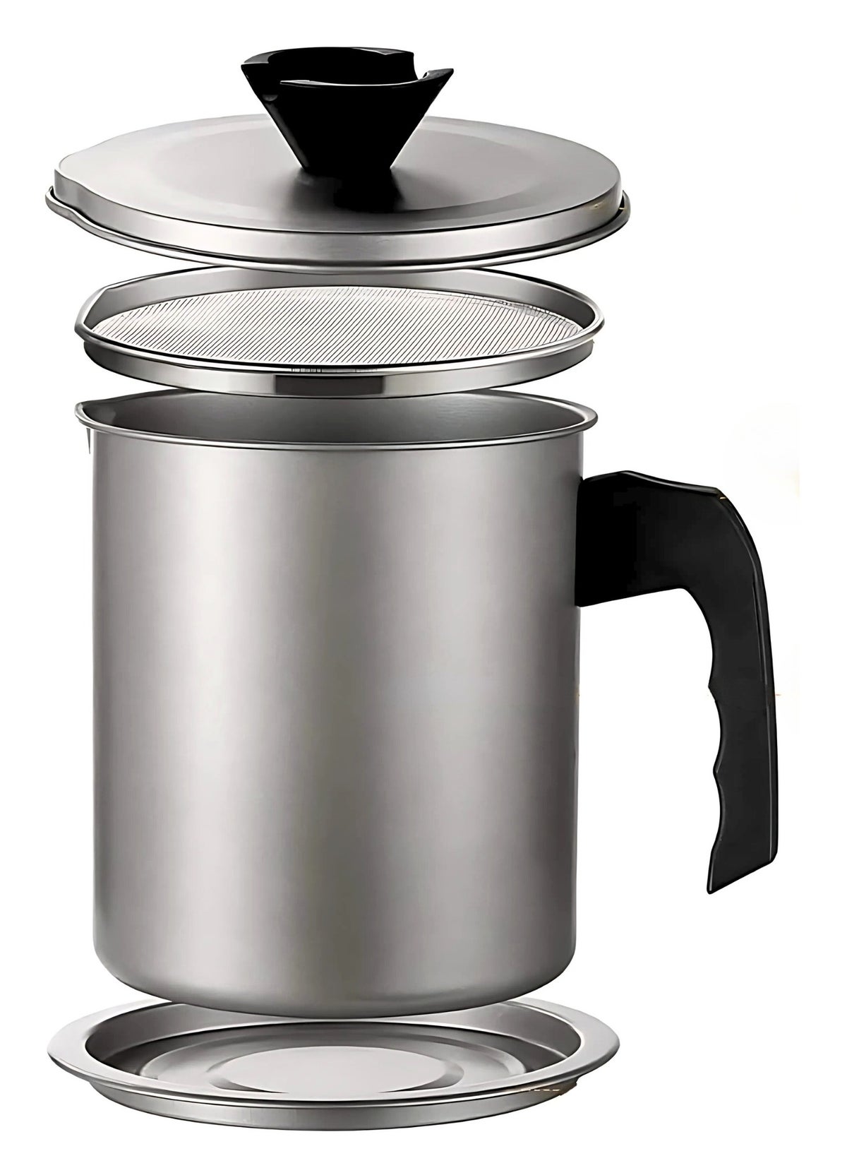 VIO 1.7L Oil Pot Filter Container Used Cooking Oil Grease Strainer ...