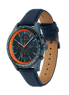 LACOSTE Men's Chronograph Round Shape Leather Wrist Watch 2011297 - 44 ...