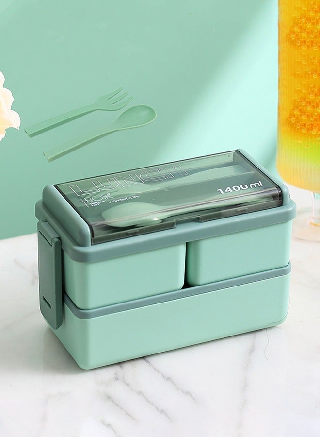 Bukela Lunch Box, Double-Layer Stackable Bento Box, 1400ml Container ...
