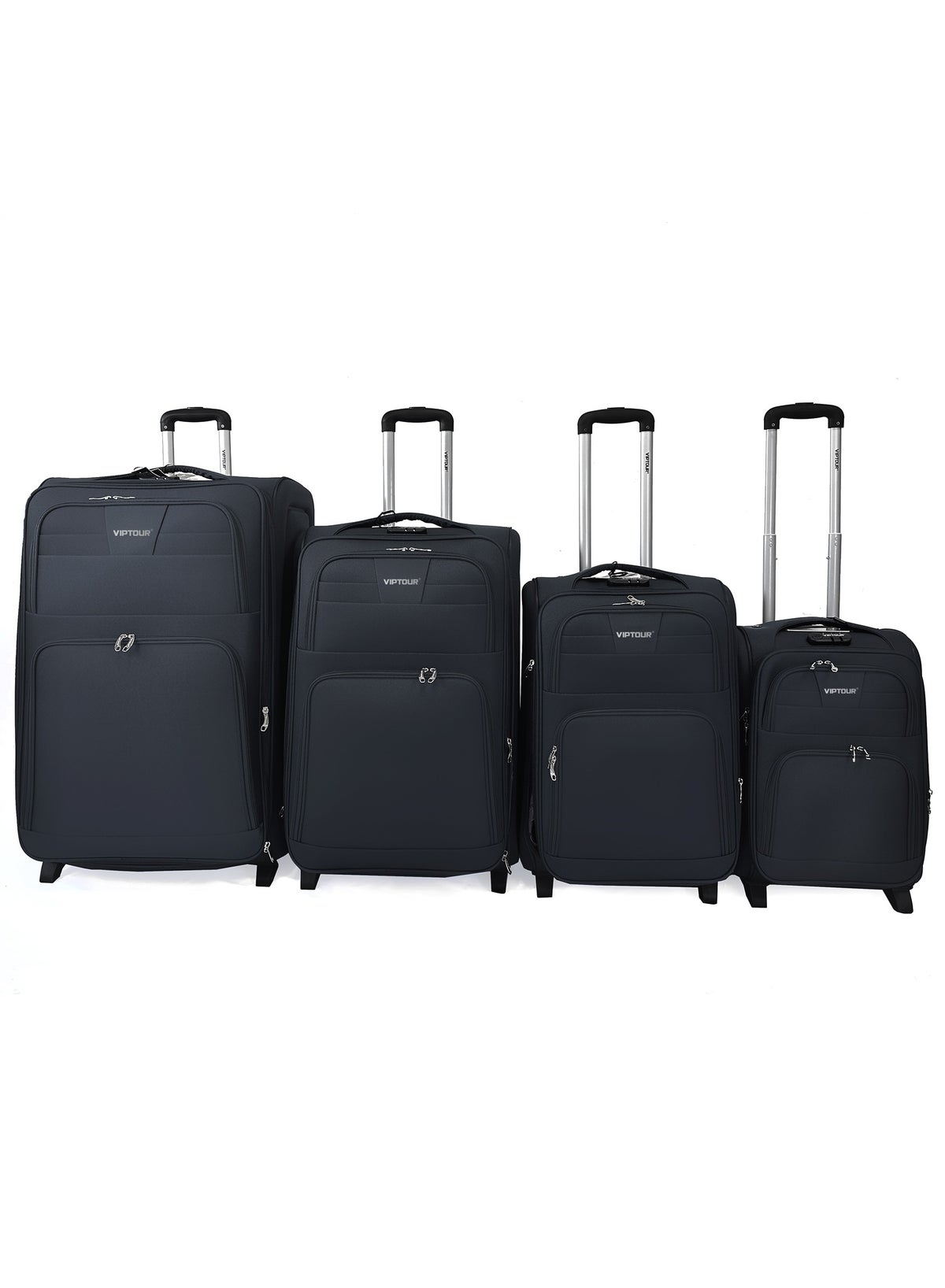 VIPTOUR 4 Piece Luggage Set, Durable Trolley Bag with 2 Wheels, Number ...