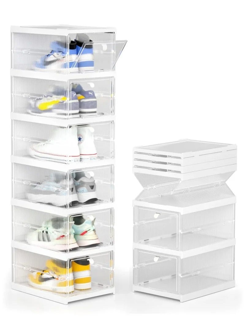Generic Shoe Storage Organizer, Clear Installation-free Foldable Shoe ...