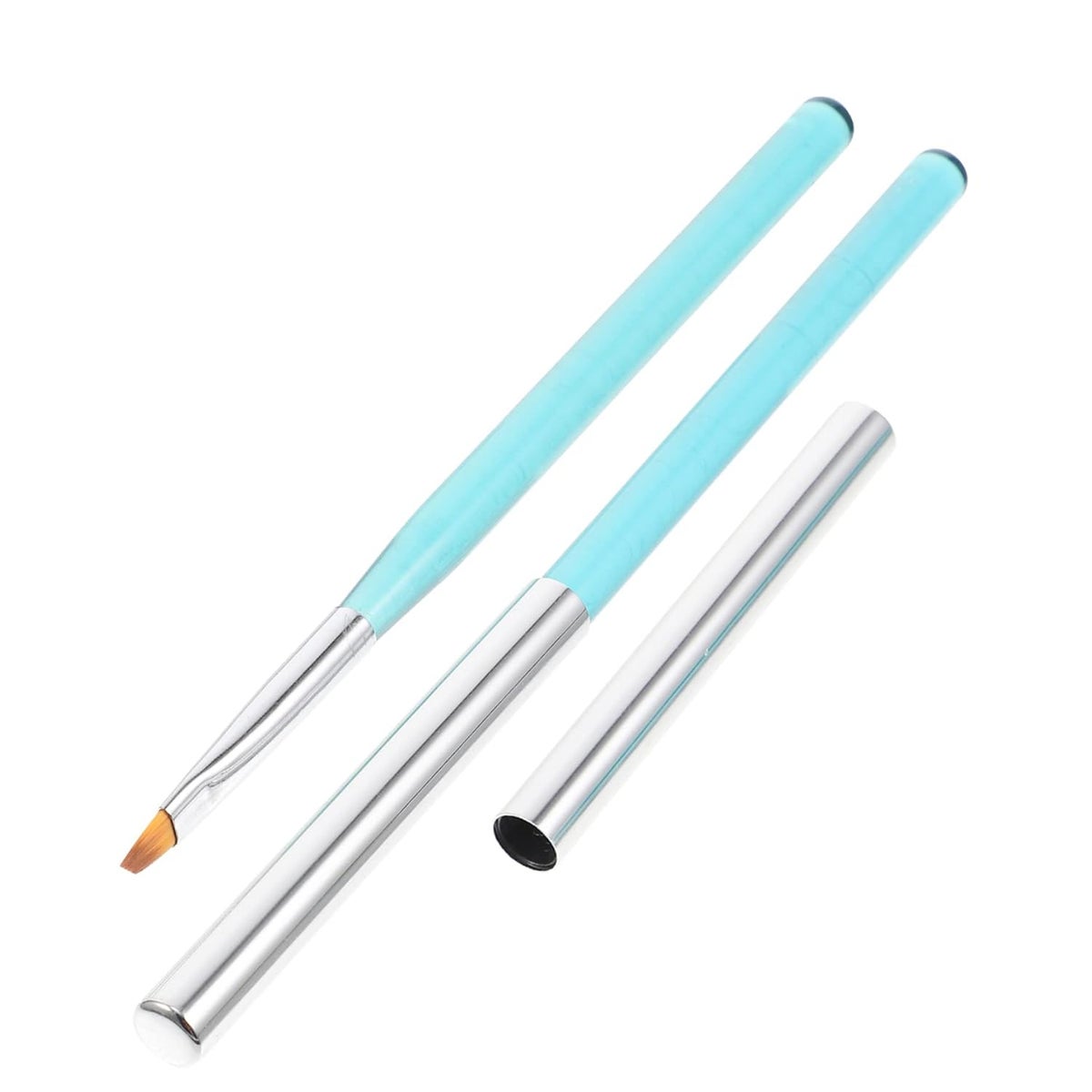 Generic 2Pcs Transparent Nail Art Cleaning Brush Set With Angled Protective Caps | Best Price ...