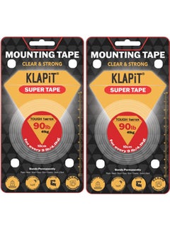 KLAPiT KLAPiT SUPER TAPE Double Sided Heavy Duty Mounting Tape Holds 90 ...