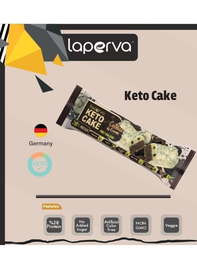 Buy Laperva Keto Cake Protein Bar, Cookies & Cream Flavor, High Protein ...