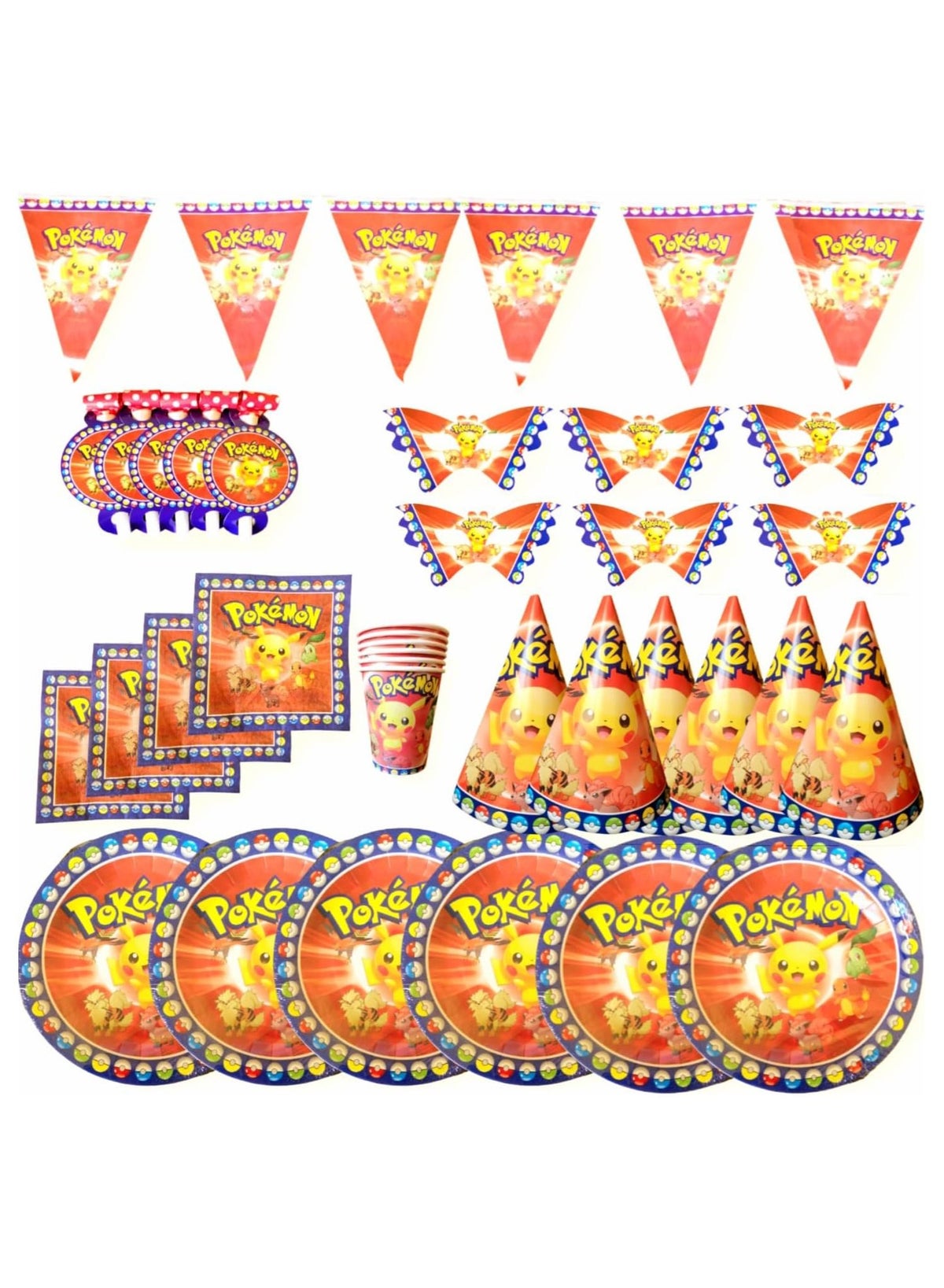 Generic FAM 37pcs Pokemon Tableware For Birthday Party - Pokemon Party ...