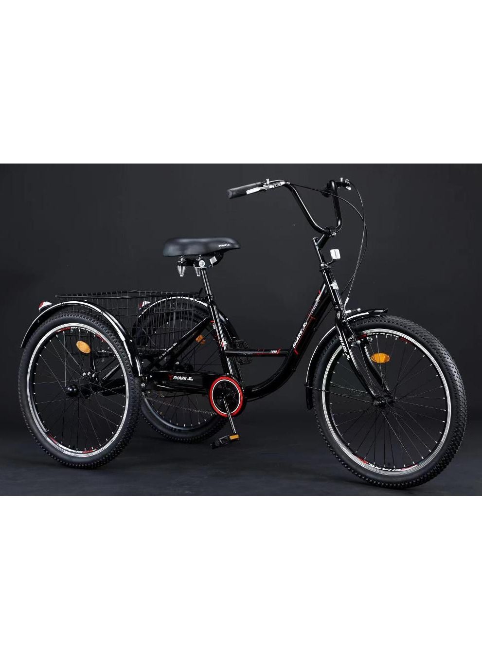 Shark Shark 61 U.A.E 24 inch three wheel adult Tricycle with Rear ...
