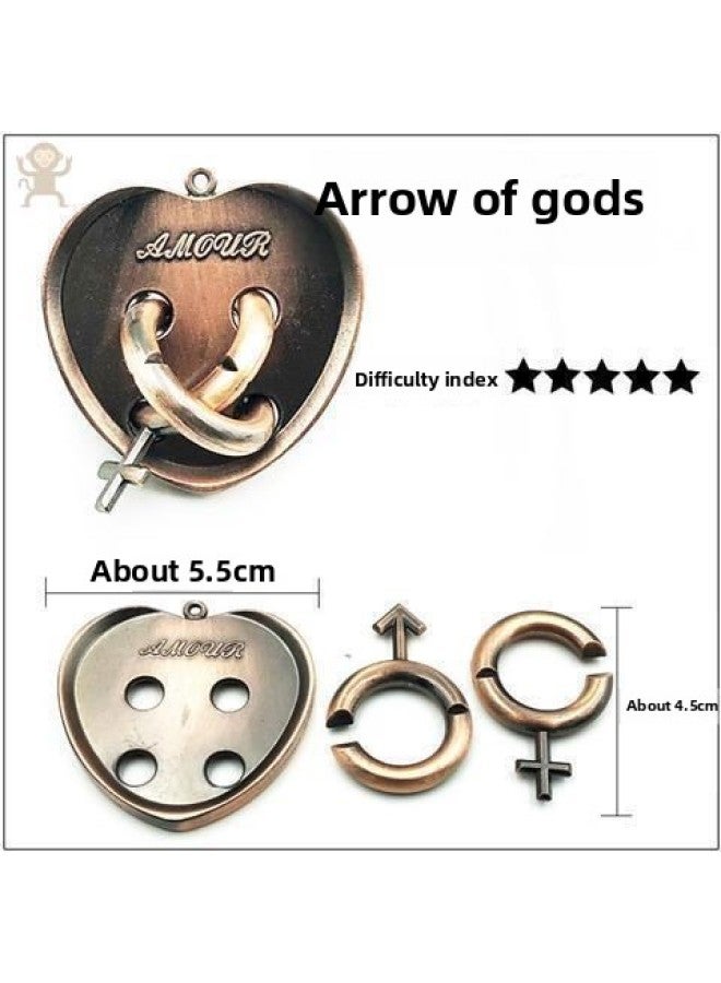 Luban Lock Eight Diagrams Lock Zodiac Golden Cicada Shell Toy Horseshoe ...