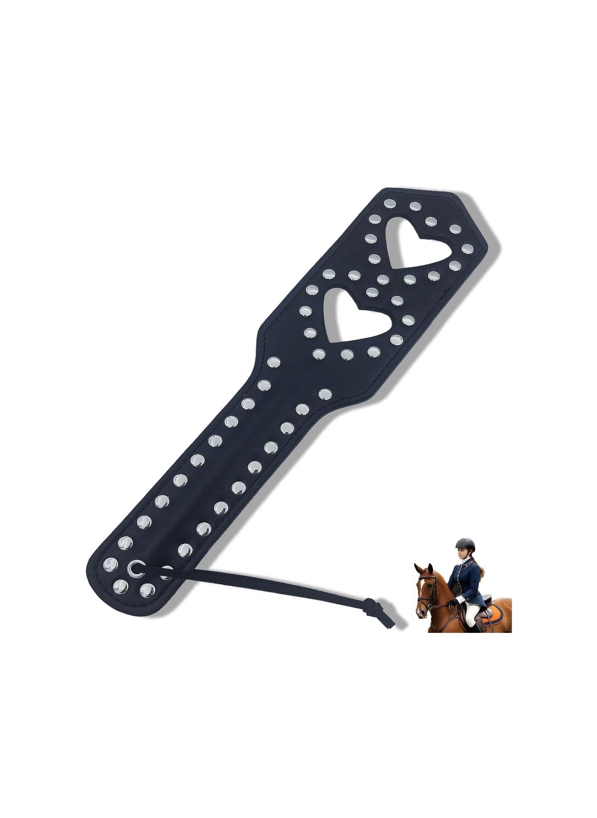 SYOSI Leather Paddle Riding Crop, for Horse-Horseback, Equestrian Whip ...