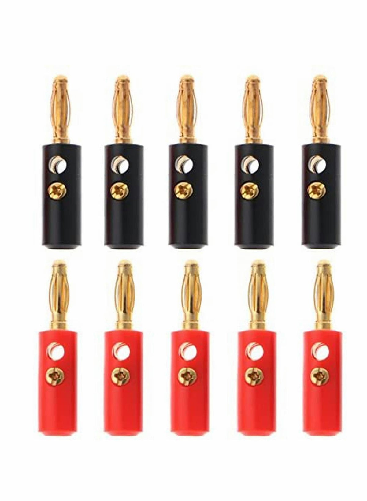 Excefore Banana Plugs for Speaker Wire DIY Soldering-Free Closed Screw ...