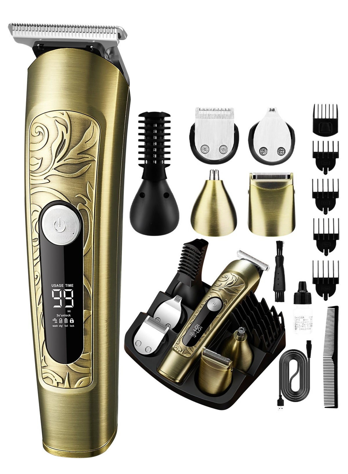 DOSCHER All-in-One Professional Trimmer for Men, Waterproof Shaving ...