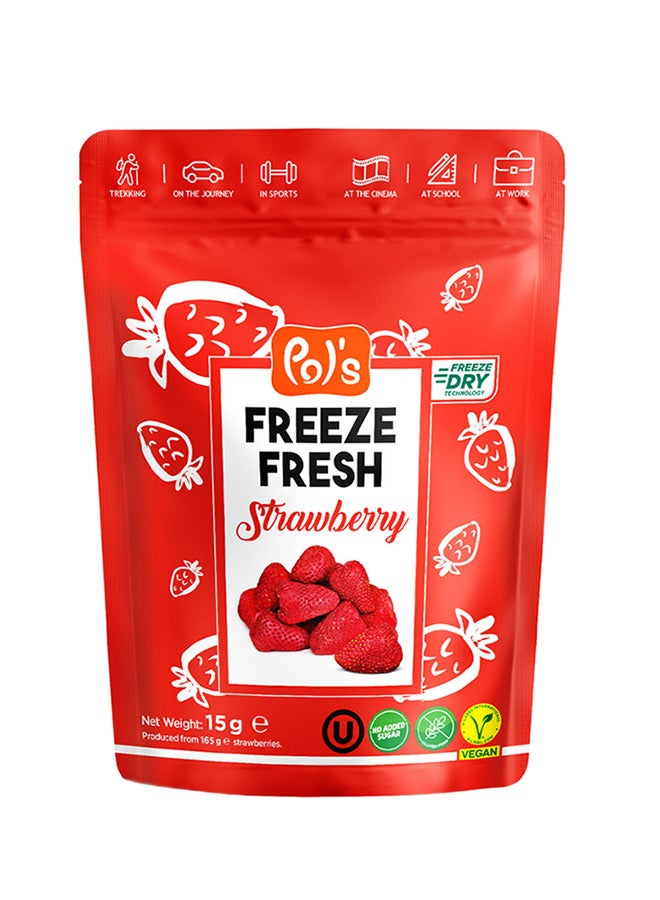 Pol's Freeze Fresh Dried Strawberry 15g | Best Price UAE | Dubai, Abu Dhabi