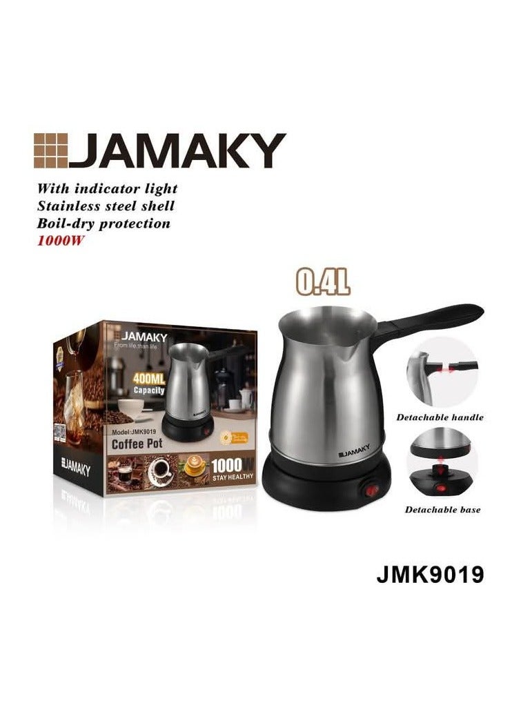 تسوق Jamaky Italy وكنكة قهوة التركية من جاماكي من الستانلس ستيل مع قاعدة للتسخين 1000 واط سعة 0. ...