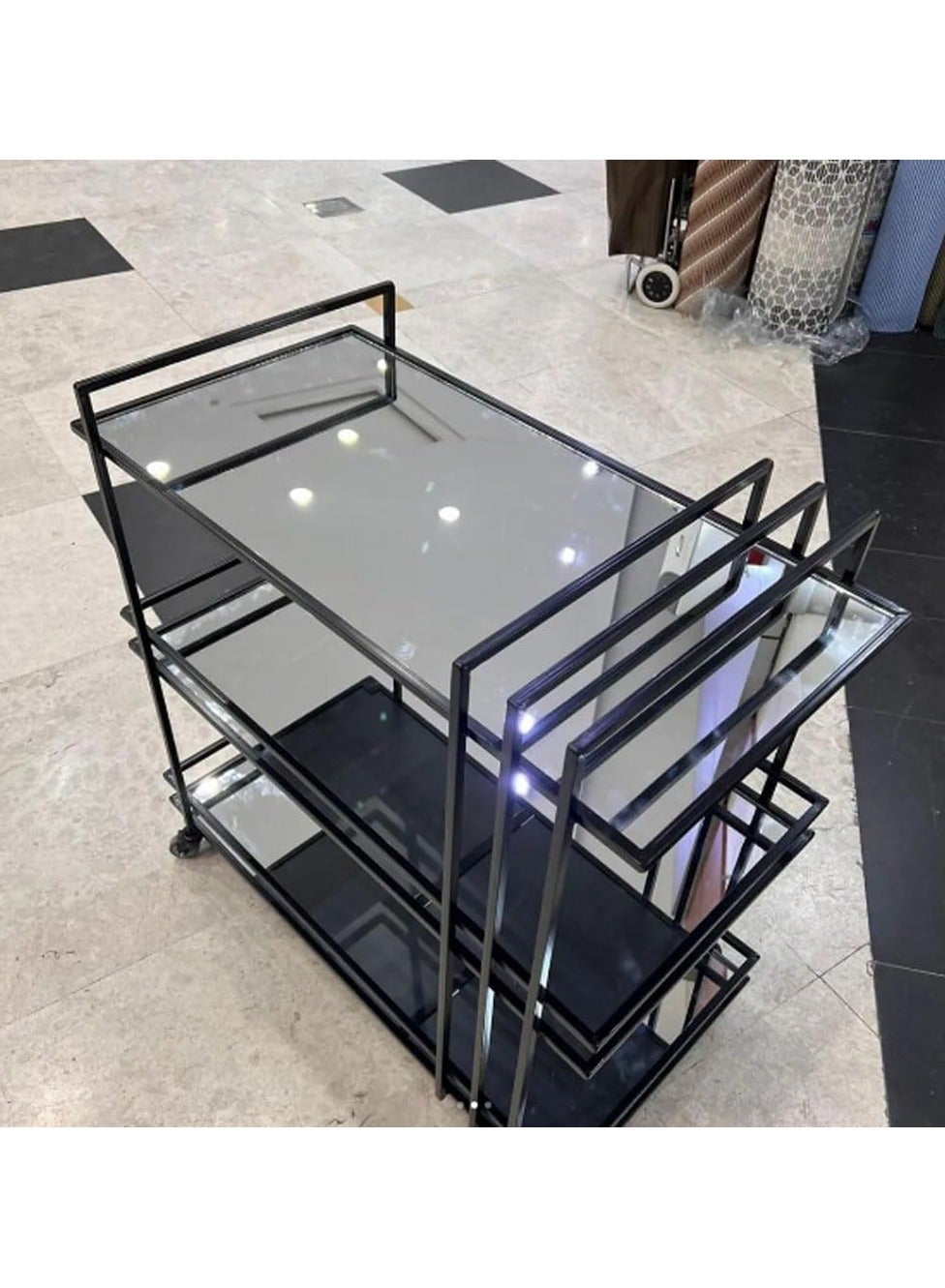 LINGWEI Metal Serving Trolley with Wheels Elegance in Motion The ...