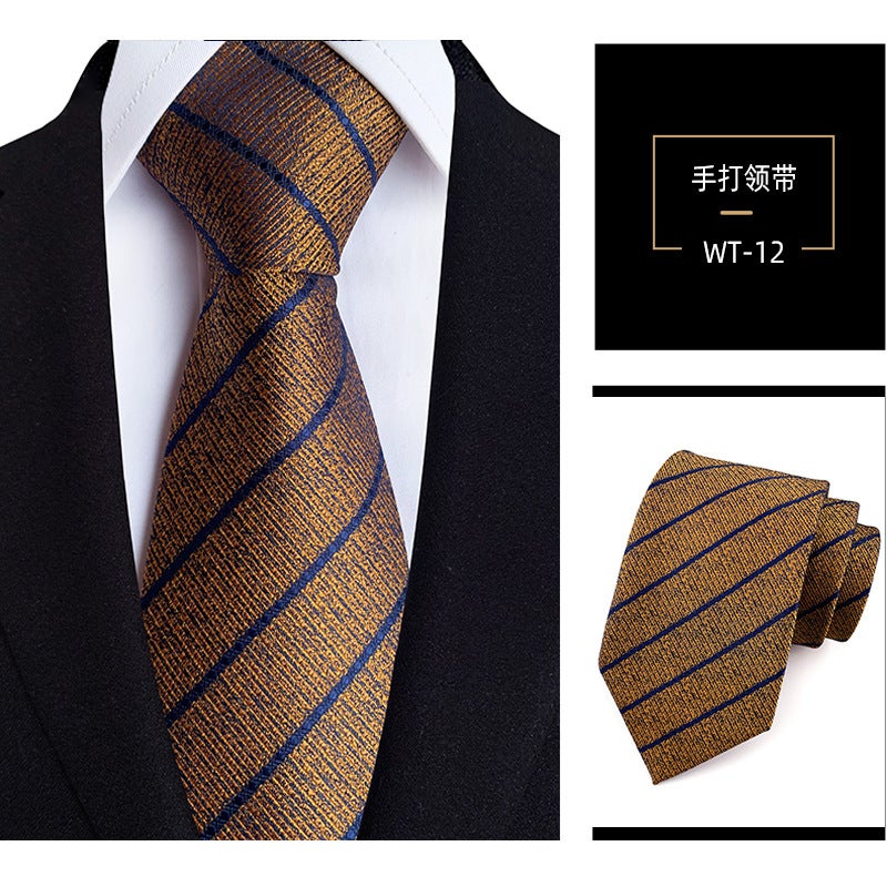 Generic 8Cm Hand Tie Polyester Yarn-Dyed Men'S Formal Wear Striped ...