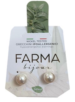 FARMA ARIA 8mm White Pearl Pharma Medical Earring | Best Price KSA ...