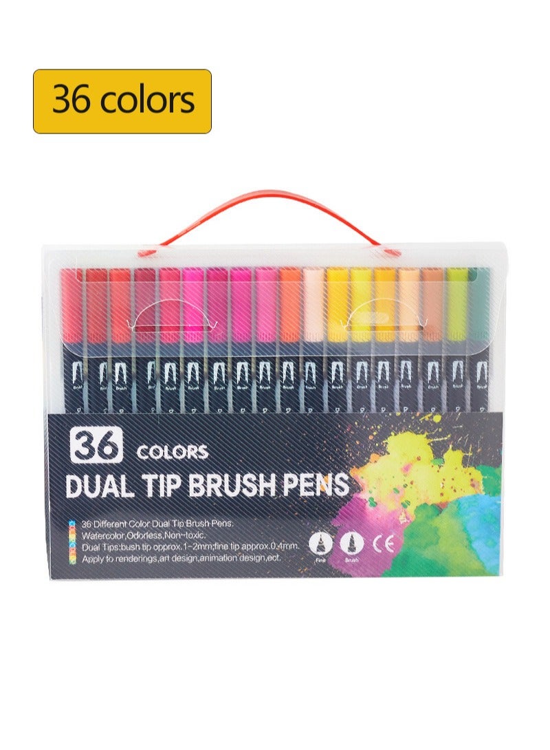 Manhua 36 Color Watercolor Pen Set Double Headed Washable Watercolor ...