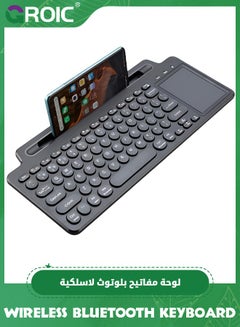 GROIC Wireless Bluetooth Keyboard with Number Touchpad 2.4G Wireless ...