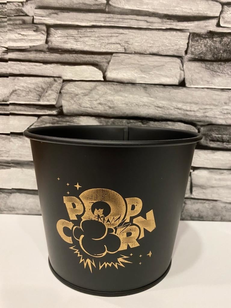 LAVIN Popcorn Metal Corn Bucket Box Black | Best Price KSA | Riyadh, Jeddah
