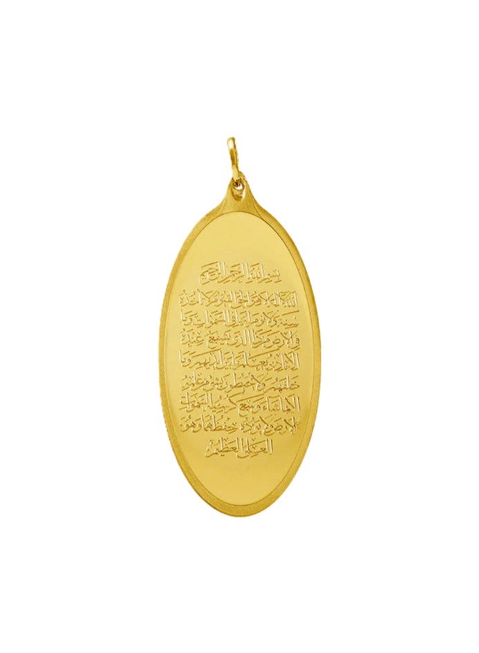 sam 10 Grm Fine Gold 999.9 Purity 24KT Oval Pendant - RAK Gold 10 Gram ...
