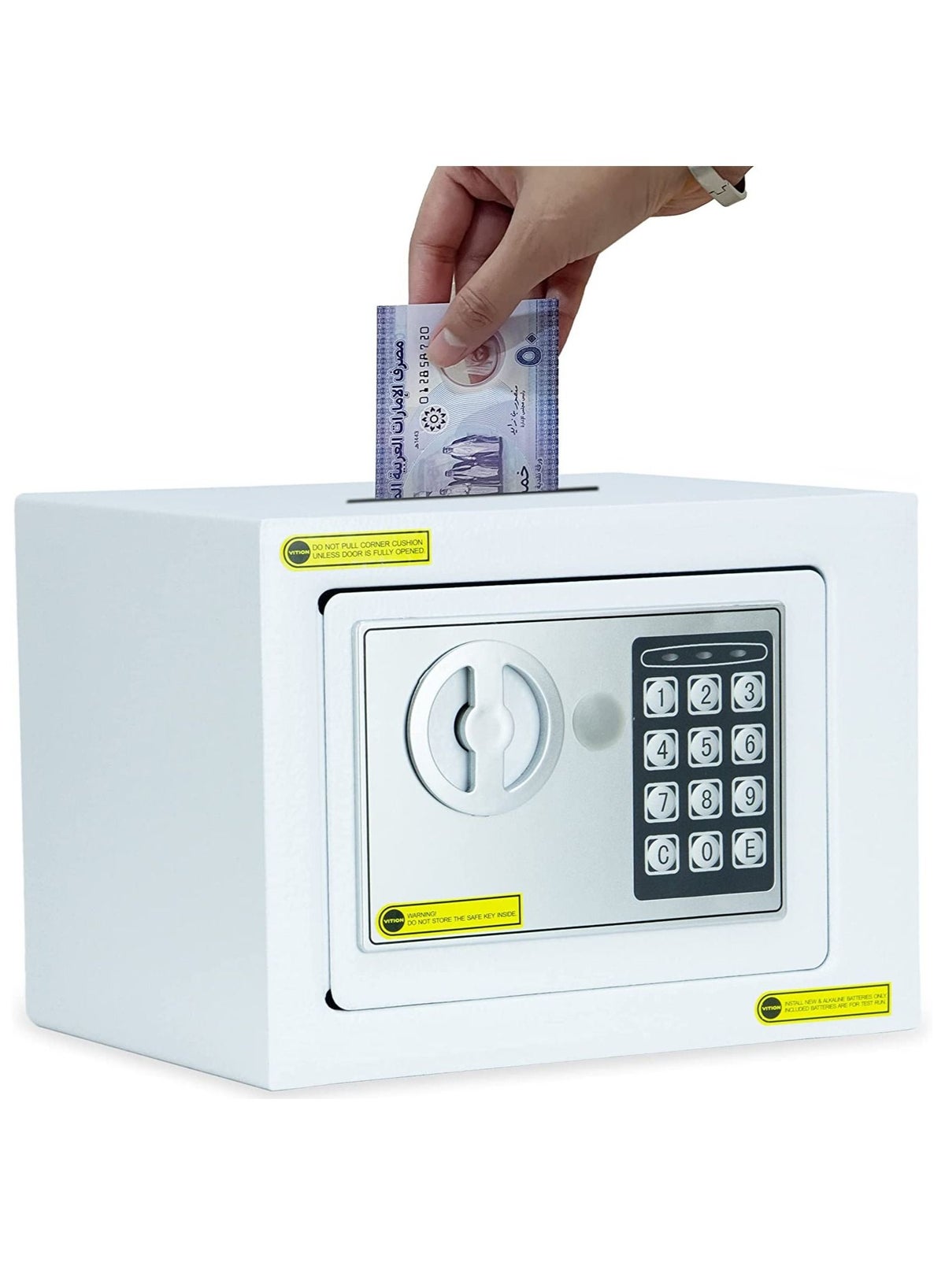 VITION Safe Box Small, Cash Deposit Drop Slot Security Locker with Keys ...