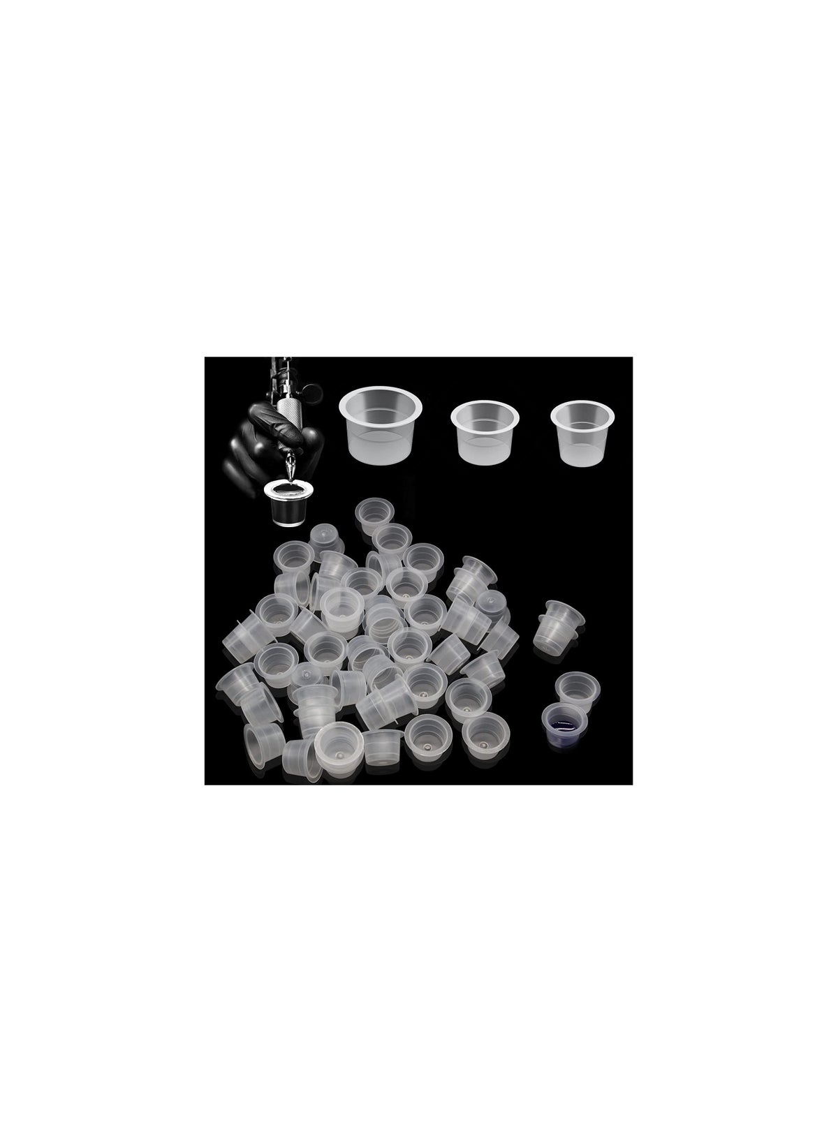 Generic 300 Pcs Mixed Size Disposable Pigment Cups, Diameter 8/11/15mm ...