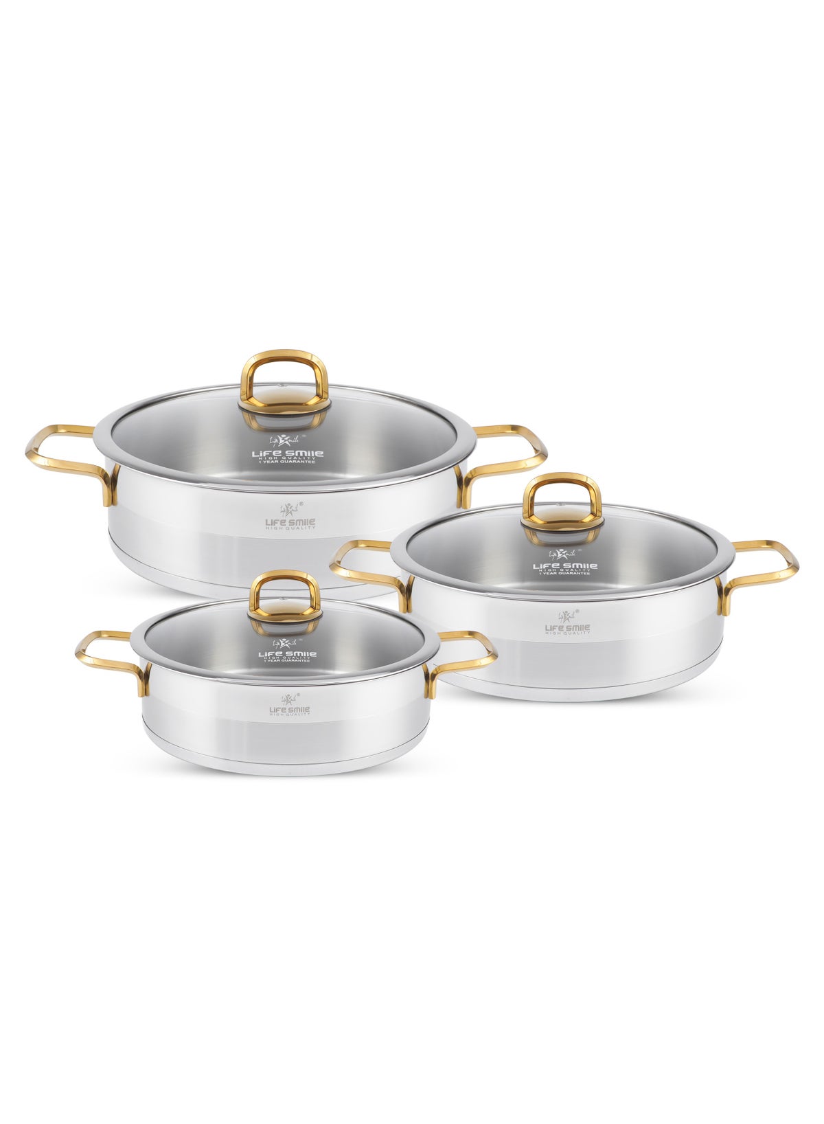 Life Smile 6-Piece President Series Premium 18/10 Stainless Steel ...