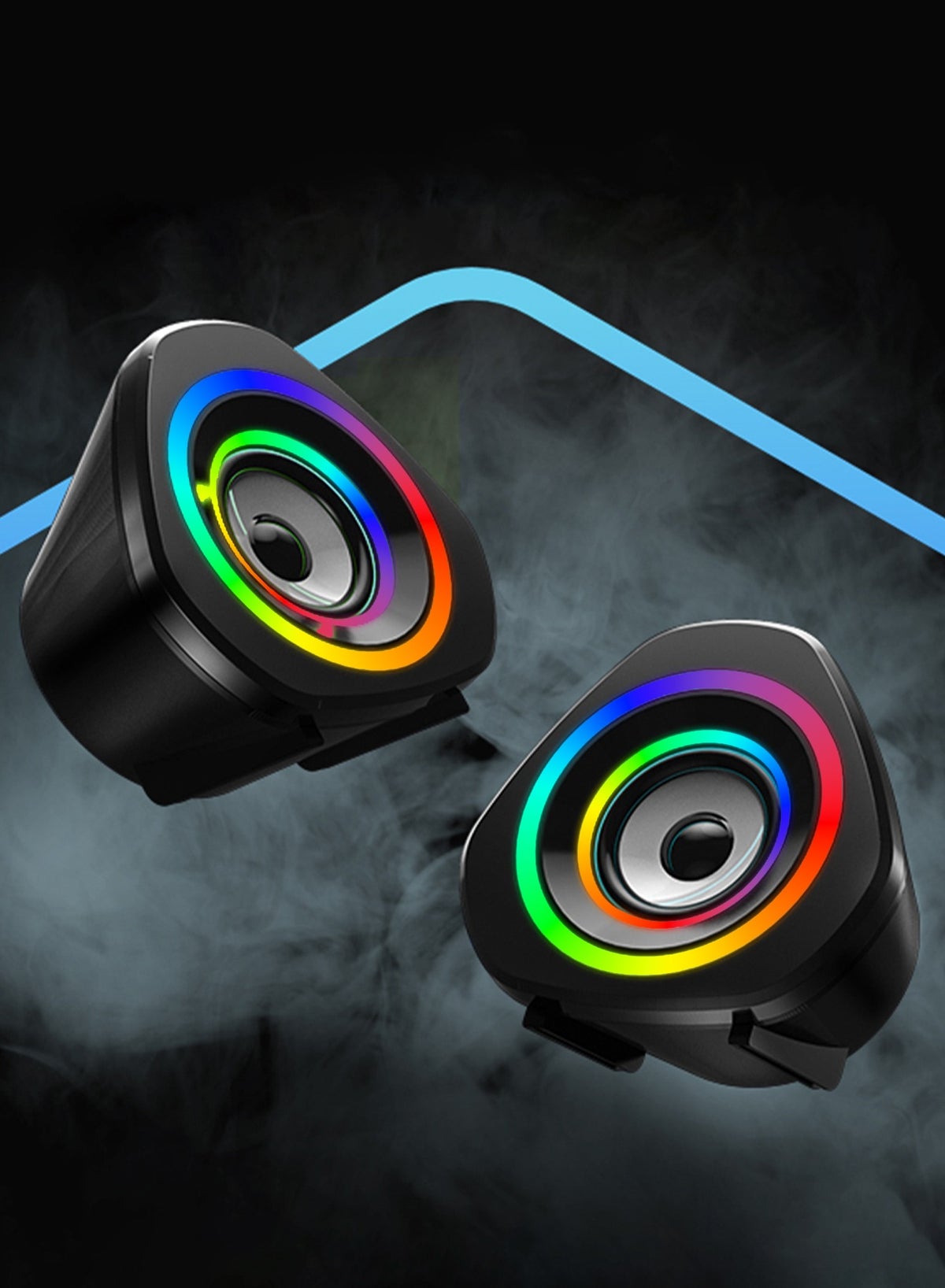 LOOPITYS USB Computer Speakers,USB-Powered PC Gaming Speakers for ...