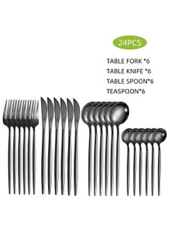 Arabest Modern Simplicity handle Piece Stainless Steel Flatware Cutlery Set,Portable Utensils ...