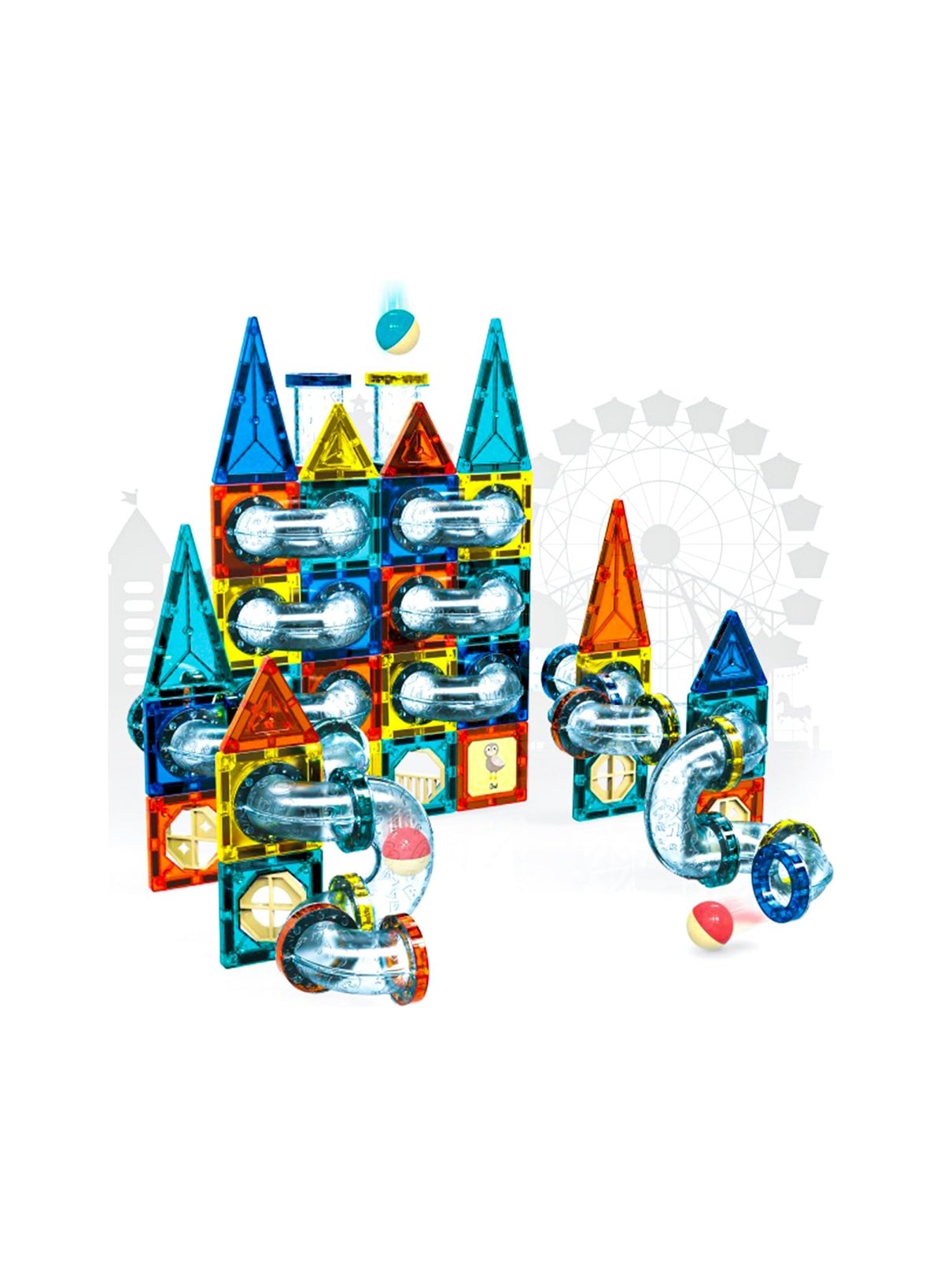 Colorful Jade Hare Magnetic Toys for Toddlers Kids Magnetic Building Blocks Preschool Magnet Set ...