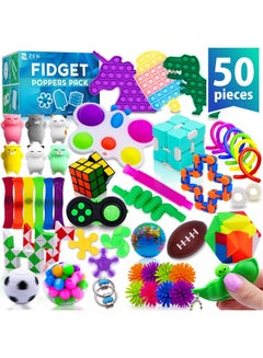 Zen Laboratory 50 Pcs Fidget Toys Pack - Stocking Stuffers For Kids ...