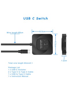Generic USB C Switch, USB C Switch BiDirection 2 in 1 Out 8K 60Hz HD ...