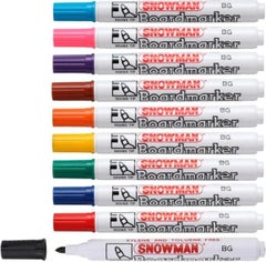 Snowman Refillable 10 Color Whiteboard Marker Set KSA | Riyadh, Jeddah