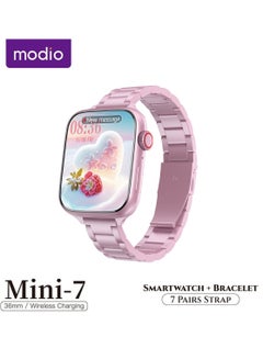 modio Modio Mini 7 36mm Smart Watch With Bracelete 7 Pair Straps and ...