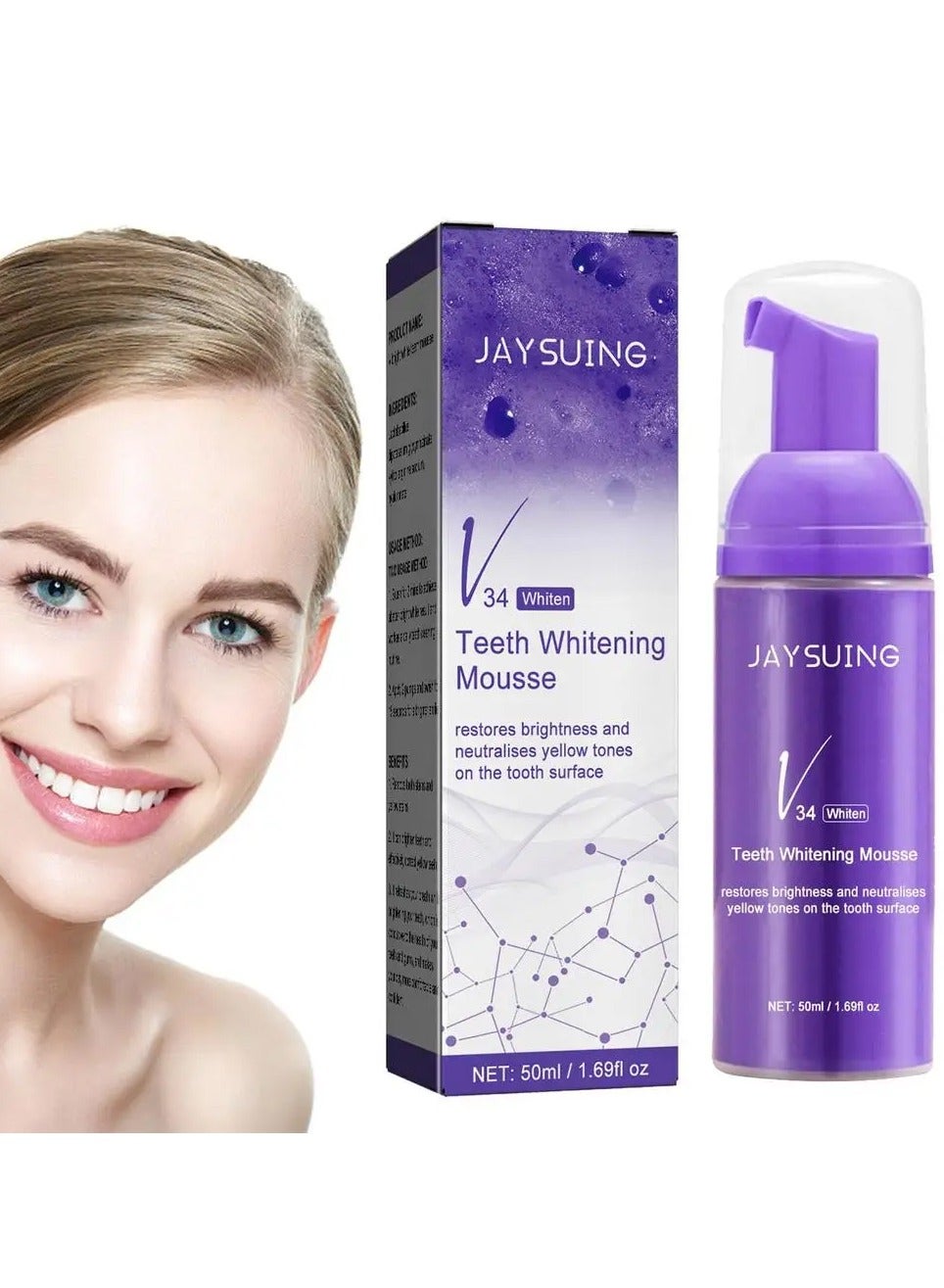 Jaysuing Whitening Toothpaste, Purple Whitening Toothpaste, V34 Color ...