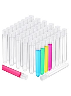 KASTWAVE 100 Pcs Clear Test Tubes with Lids Plastic Tube Plastic Vials ...