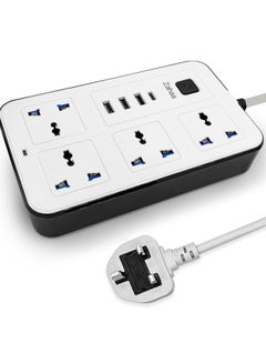 Zahaa Zahaa Universal Extension Cord with 4 Power Socket and 3 USB ...