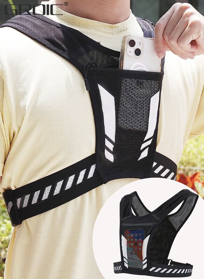 GROIC Running Vest Phone Holder,Reflective Running Vest, High ...