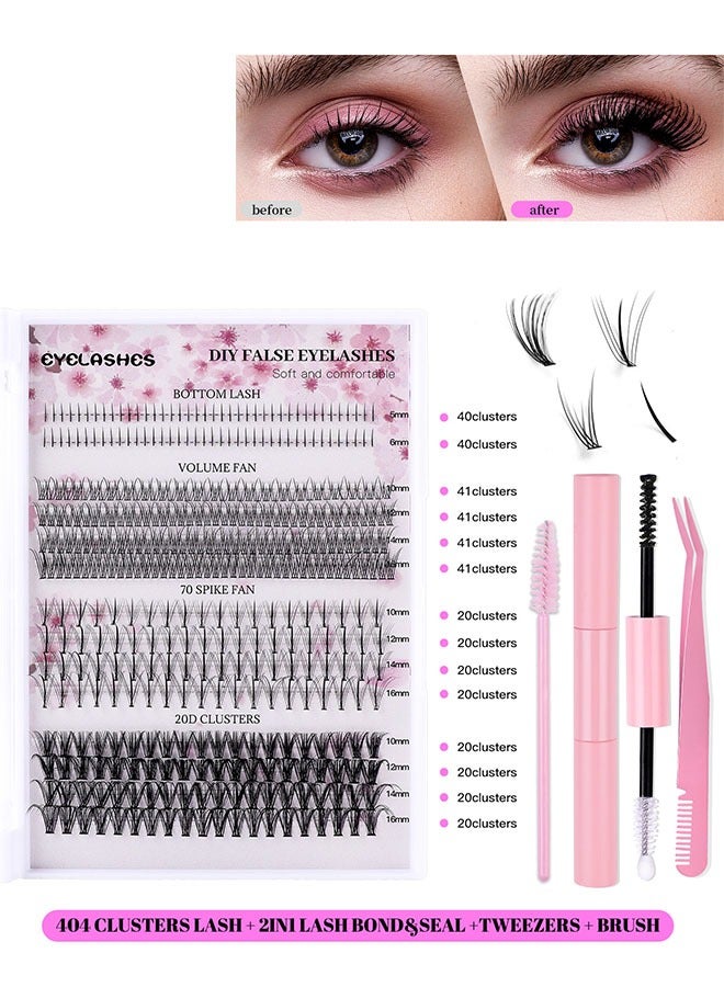 JS 4 Styles DIY Eyelash Extension Kit, Segmented Corner Lashes 404 Lash ...