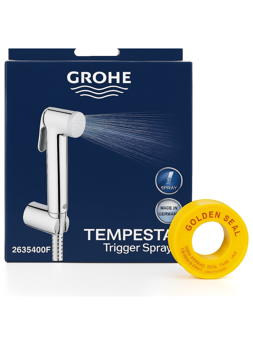 Grohe GROHE Tempesta-F Trigger Spray Hand Shower Set with Teflon Tape ...