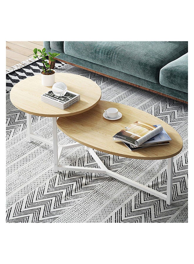 DANUBE HOME Terzo Coffee Table Multifunctional Center Table Round/Oval ...