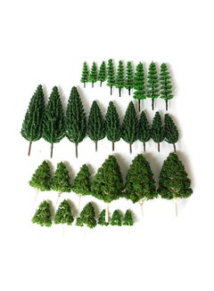 Generic 30pcs Model Trees Mixed Model Trees of Different Sizes Green ...